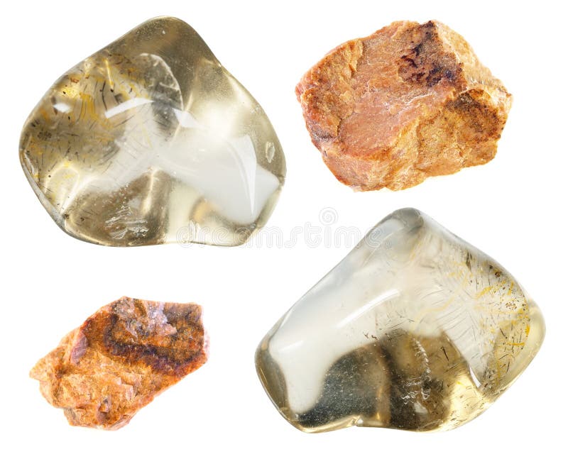 Natural Specimens of Uncut Orthoclase Rocks Cutout Stock Photo - Image ...