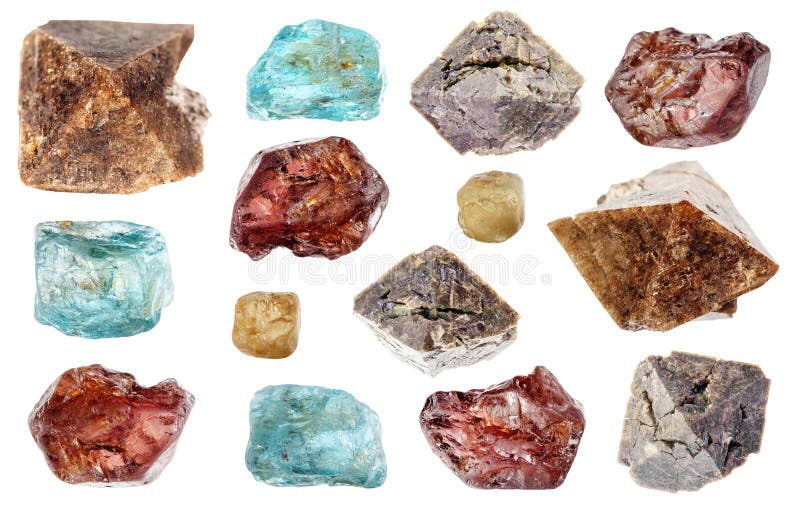 Natural Specimens Uncut Zircon Rocks Cutout Stock Photos - Free ...