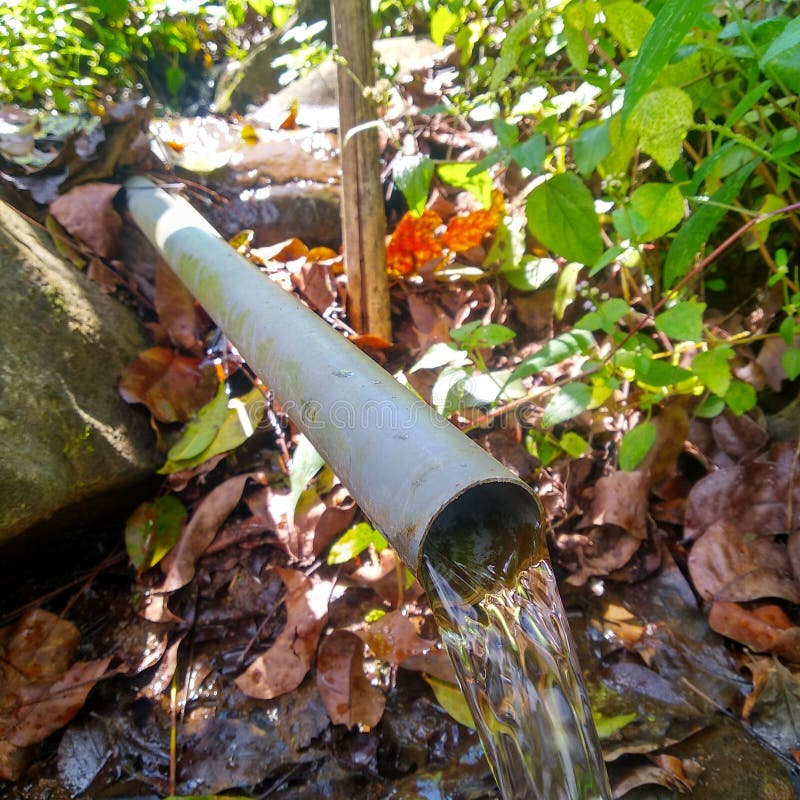 Natural Spring Water Source in the Mountains Stock Photo - Image of ...