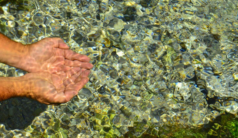 Natural Spring Water&Sparkling Clean Natural Waters Stock Photo - Image ...