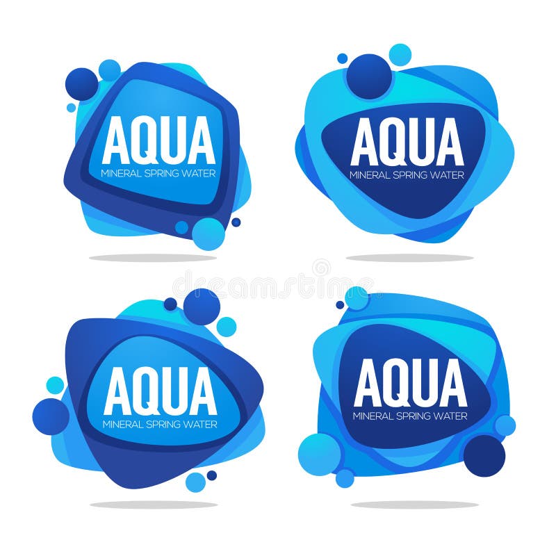 Natural Spring Water, Vector Logo, Labels and Stickers Template Stock ...