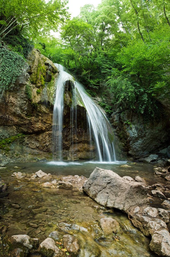 Waterfall in zen garden stock image. Image of relaxing - 54396893