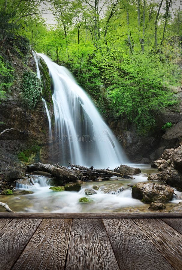 Natural Spring Waterfall stock photo. Image of clean - 12018944