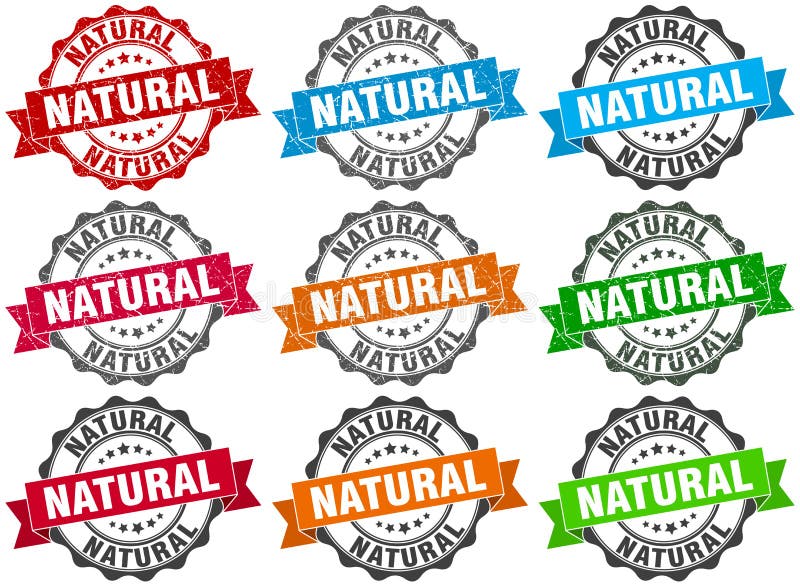 Natural stamp. sign. seal stock vector. Illustration of vector - 84112720