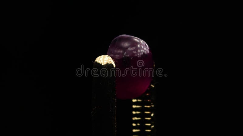 Natural Star Ruby Gemstone on the Turning Table Stock Video - Video of ...