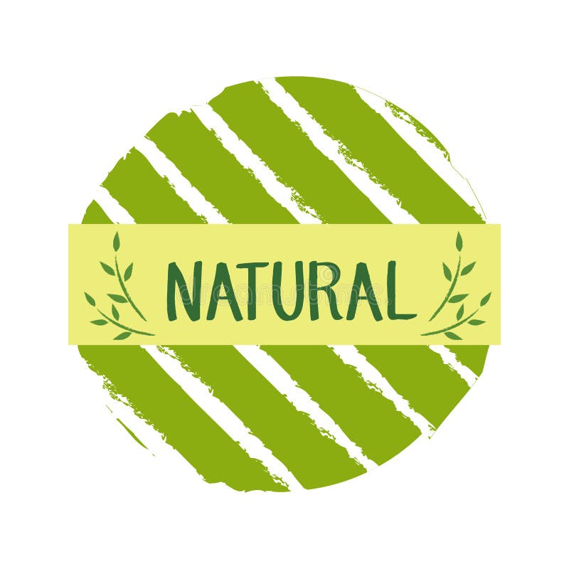 Natural Sticker, Vector Illustration Stock Vector - Illustration of ...