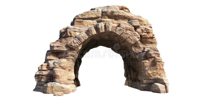 Natural Stone Arch Structure Isolated on Transparent Background Stock ...
