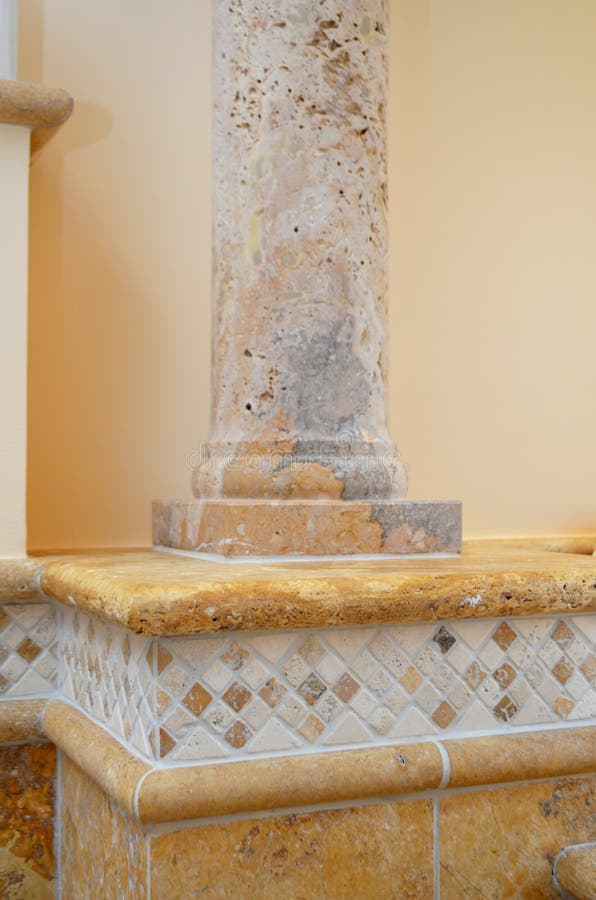 Natural Stone Bathroom Details Stock Image - Image of color, cavity ...