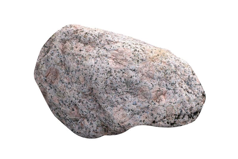 Natural Stone Boulder Isolated on White Stock Image - Image of rounded ...