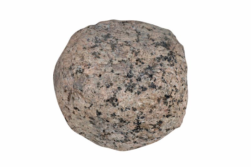 Natural Stone Boulder Isolated on White Stock Image - Image of shape ...