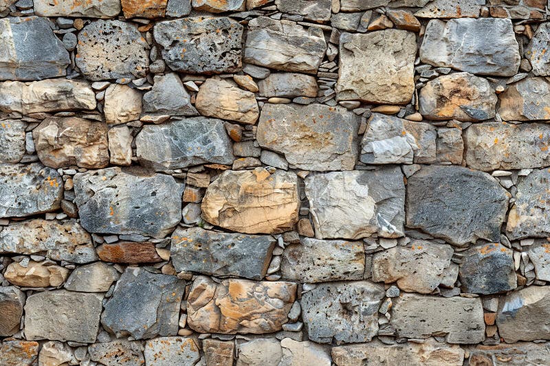 Natural Stone Brick Wall Texture Background with Generative AI Stock ...