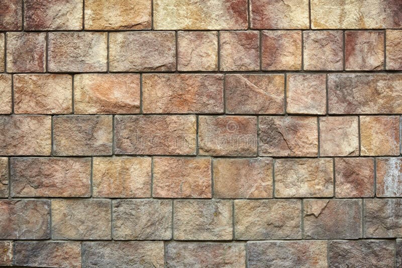 Natural Stone Brick Wall Texture Stock Photo - Image of pattern, block ...