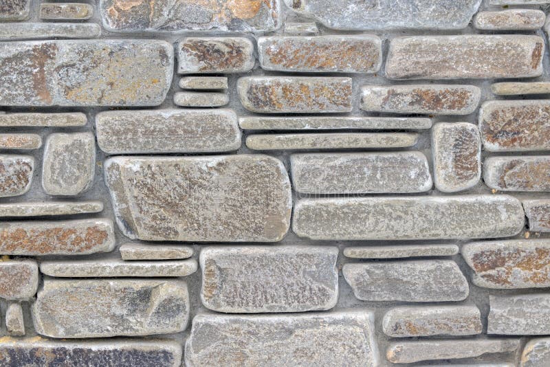 Natural Stone Cladding in Rustic Style Stock Image - Image of brick ...