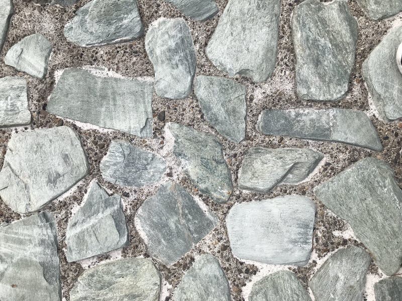 Natural Stone Decor on Cement Wall Background Stock Image - Image of ...