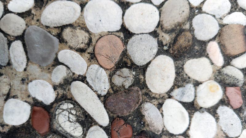 Natural Stone Flooring with Mixed Rock Patterns Stock Image - Image of ...