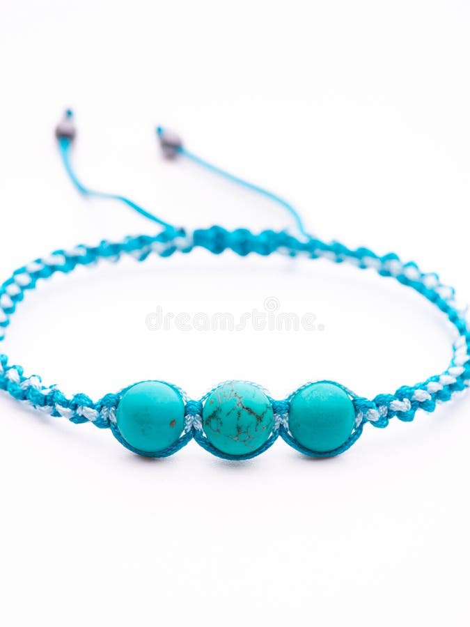 Natural Stone Multi-colored Beaded Bracelets Stock Image - Image of ...