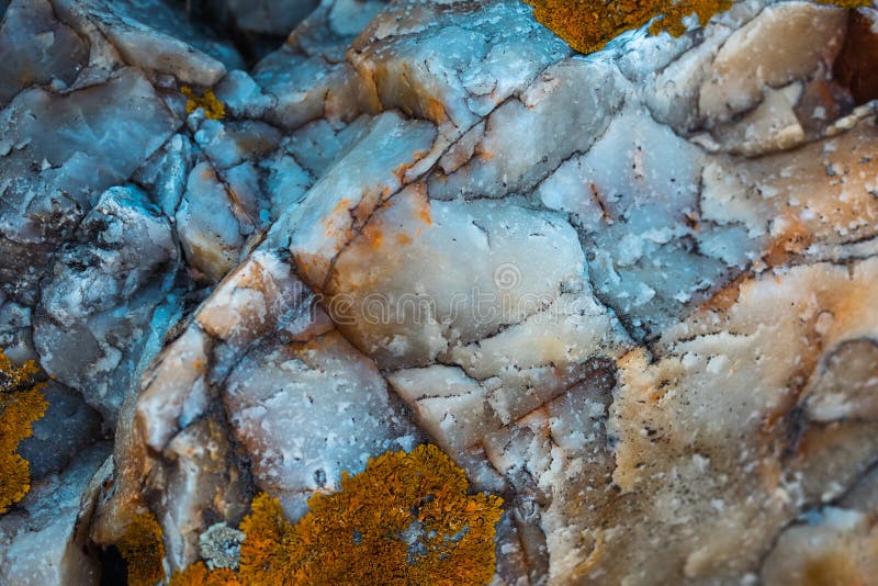 Natural Stone in Nature is White-brown in Color. Stock Image - Image of ...