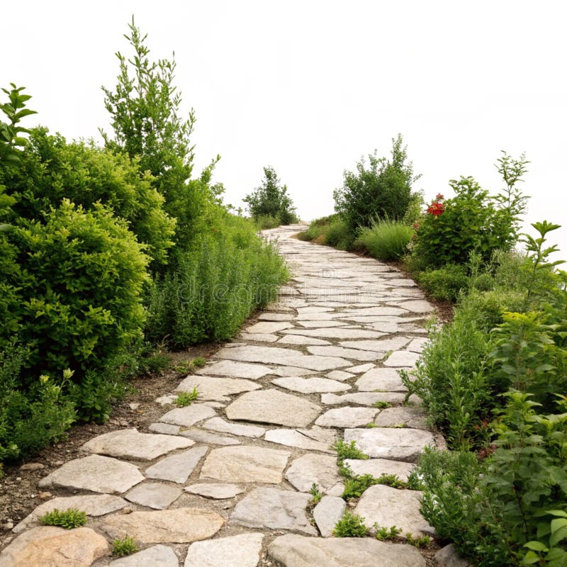 Stone Pathway Illuminated by Golden Sunlight with Pathway Theme Stock ...