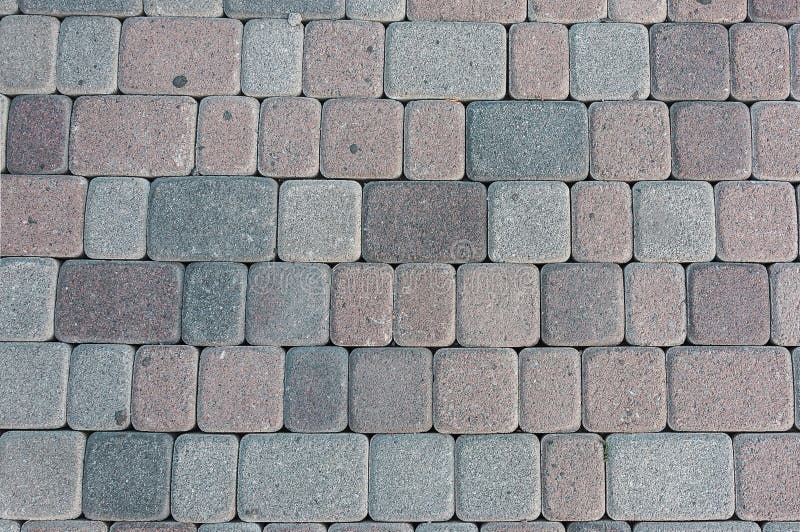 Natural Stone Paving Stone Road from Asphalt Background Summer Stock ...