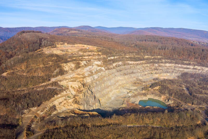 The Natural Stone Quarry Rocks in the Slices of Mountain Stock Photo ...