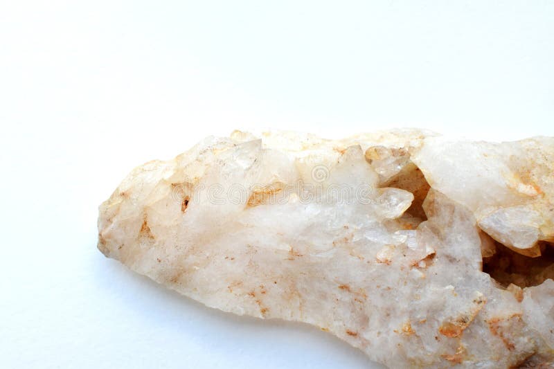 Natural Stone with Quartz Crystals on Rock Close-up Stock Image - Image ...