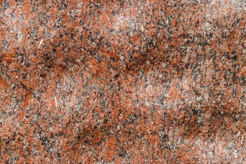 Natural Stone Red Granite Background. Bright Hard Red Granite Rock ...