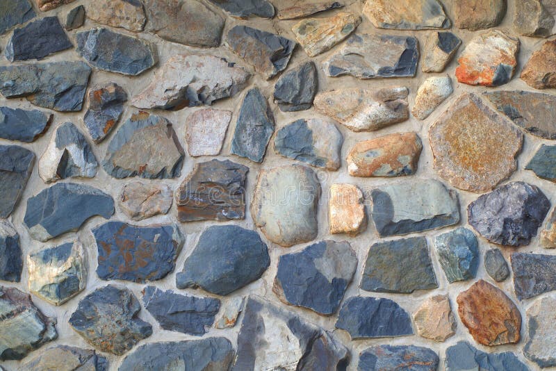 Natural Stone Rock Wall Masonry Construction Background Texture ...