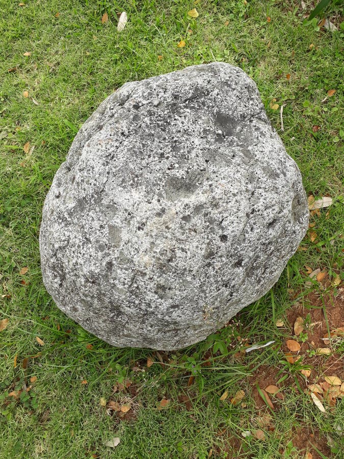 Natural Stone that is almost Round in Shape Stock Photo - Image of ...