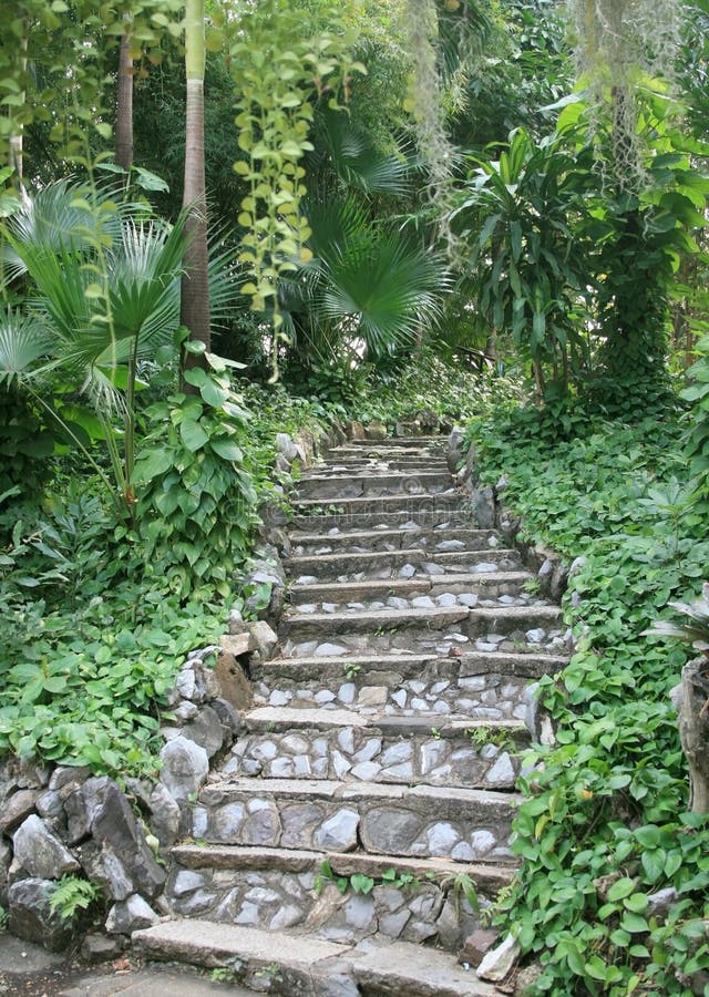 Natural Stone Stairs Landscaping Stock Photo - Image of step, ladder ...