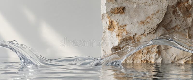Natural Stone Texture with Flowing Water for Design and Background ...