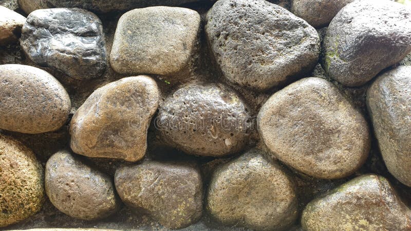 Natural Stone Tiles, Wall Round Stone Texture Stock Photo - Image of ...