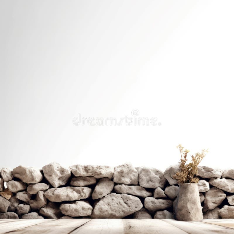 Natural Stone Wall Banner. Generate Ai Stock Illustration ...