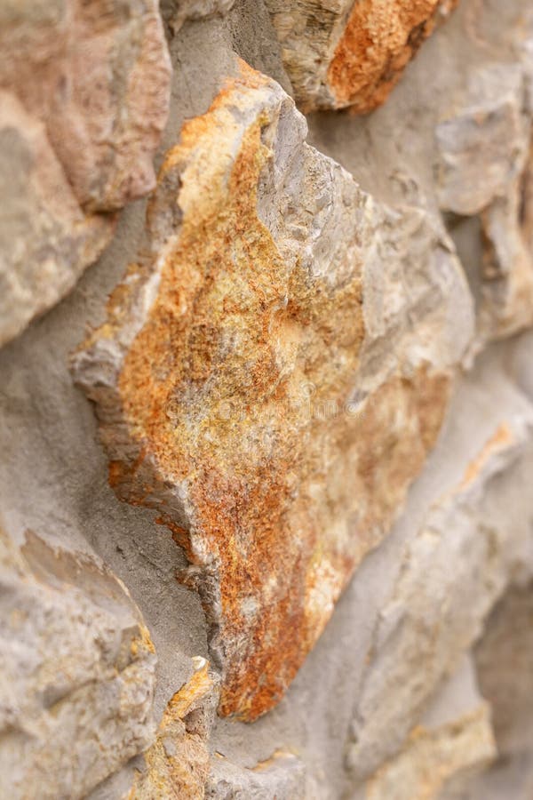 Natural Stone Wall with Rough Texture and Uneven Grunge Surface Stock ...