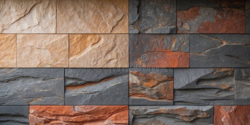 Natural Stone Wall Texture with Rich Color Variations for Background ...