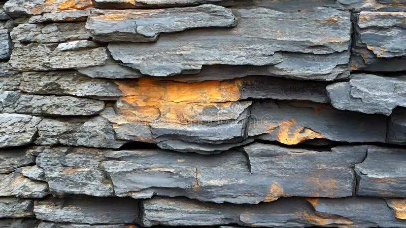 Natural Stone Wall Texture with Rough Slate Layers for Architectural ...