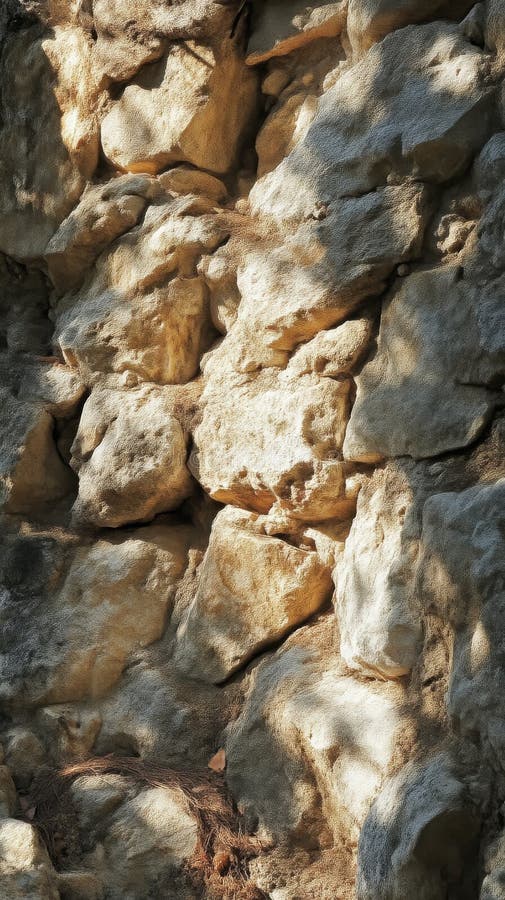Natural Stone Wall Texture in Sunlight, Rugged and Earthy Concept Stock ...