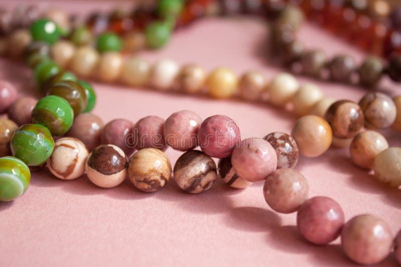 Natural stones beads stock photo. Image of jade, round - 152462802