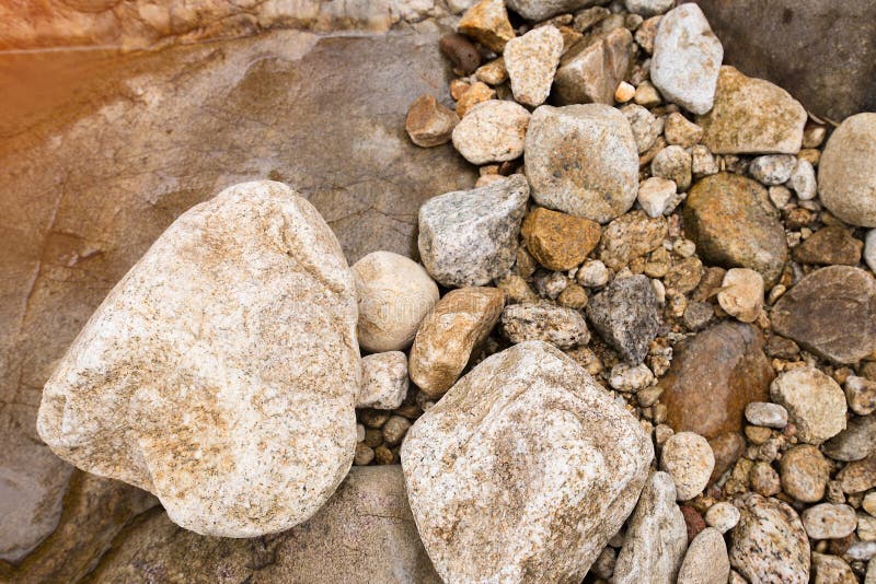 Natural Stones of Different Shapes, Sizes, Colors, Textures Stock Image ...