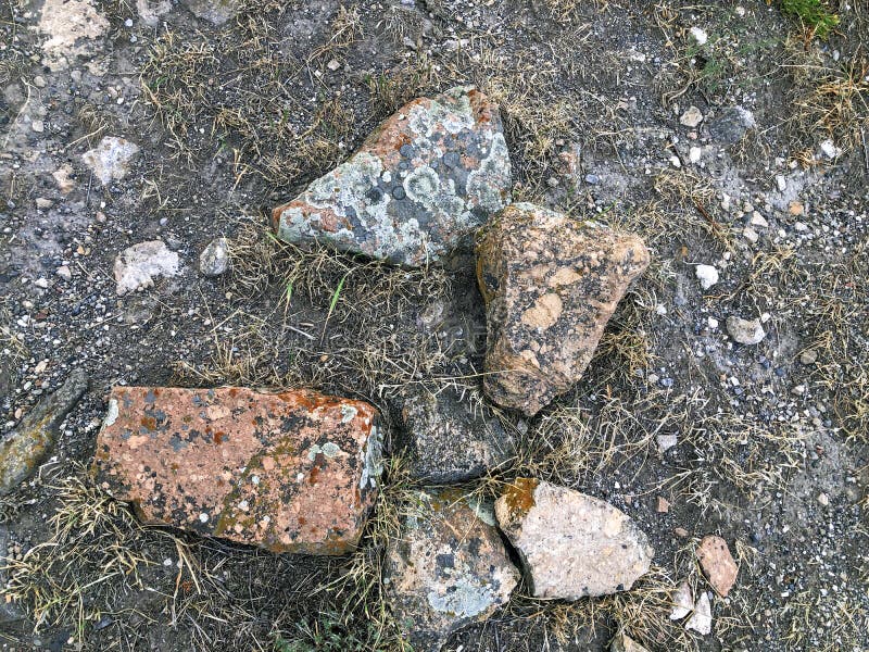 Natural Stones Stand in Their Natural Environment. Stock Image - Image ...