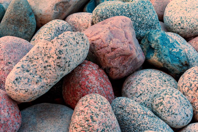 Natural Stones. the Texture of Stones of Different Sizes and Colors ...