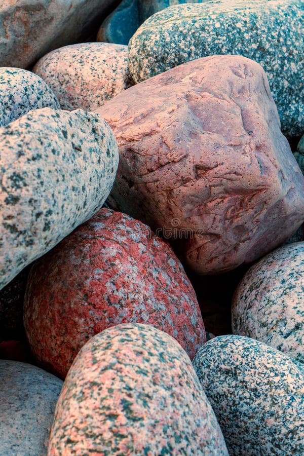 Natural Stones. the Texture of Stones of Different Sizes and Colors ...