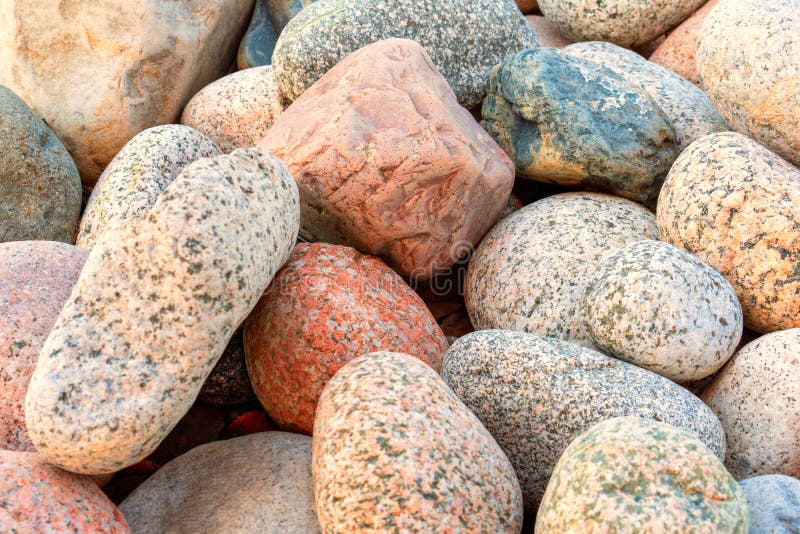 Natural Stones. the Texture of Stones of Different Sizes and Colors ...