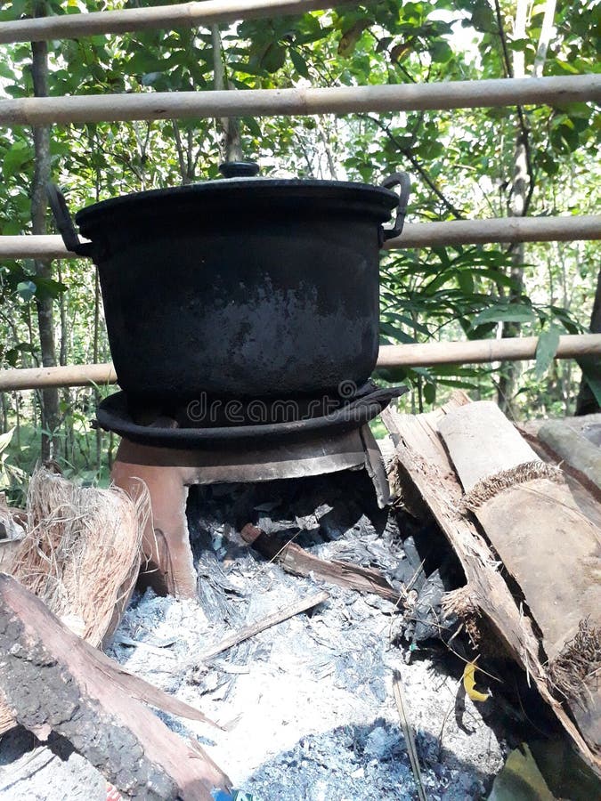 Natural Stove in the Green Forest Stock Photo - Image of stove ...