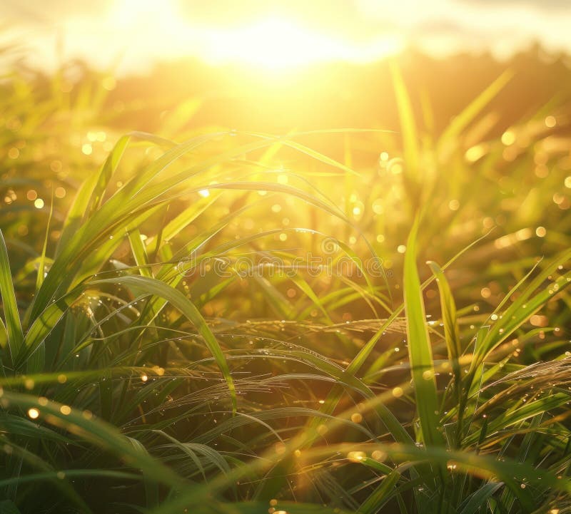 Natural Sun Rays Sun Light Moving Grass Stock Image - Image of ...