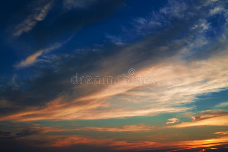 Natural Sunset Sky Landscape View Stock Photo - Image of natural ...
