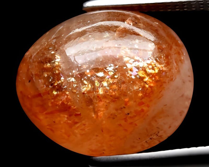 Natural Sunstone Gem on the Background Stock Photo - Image of natural ...