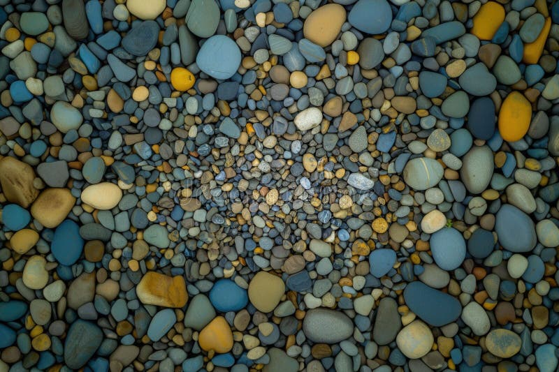 A Natural Surface of Smooth Pebbles and Rough Rocks Creates a Rugged ...