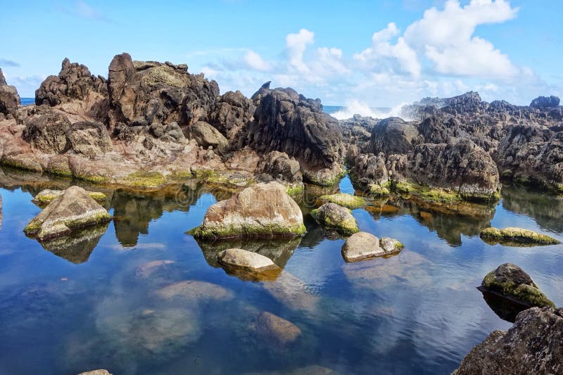 Natural swimming pool stock image. Image of rock, rocks - 47783637