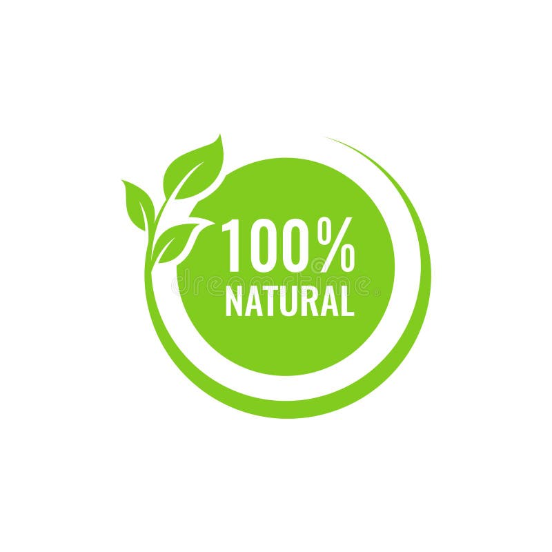 Natural Symbol Vector. 100 Natural Product Label Sign Vector Stock ...