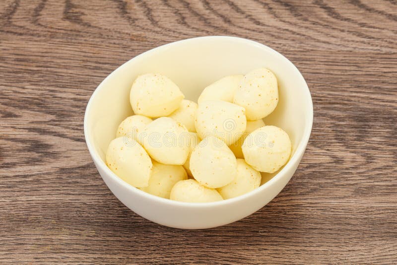 Natural Tasty Baby Mozarella Cheese Stock Photo - Image of close ...